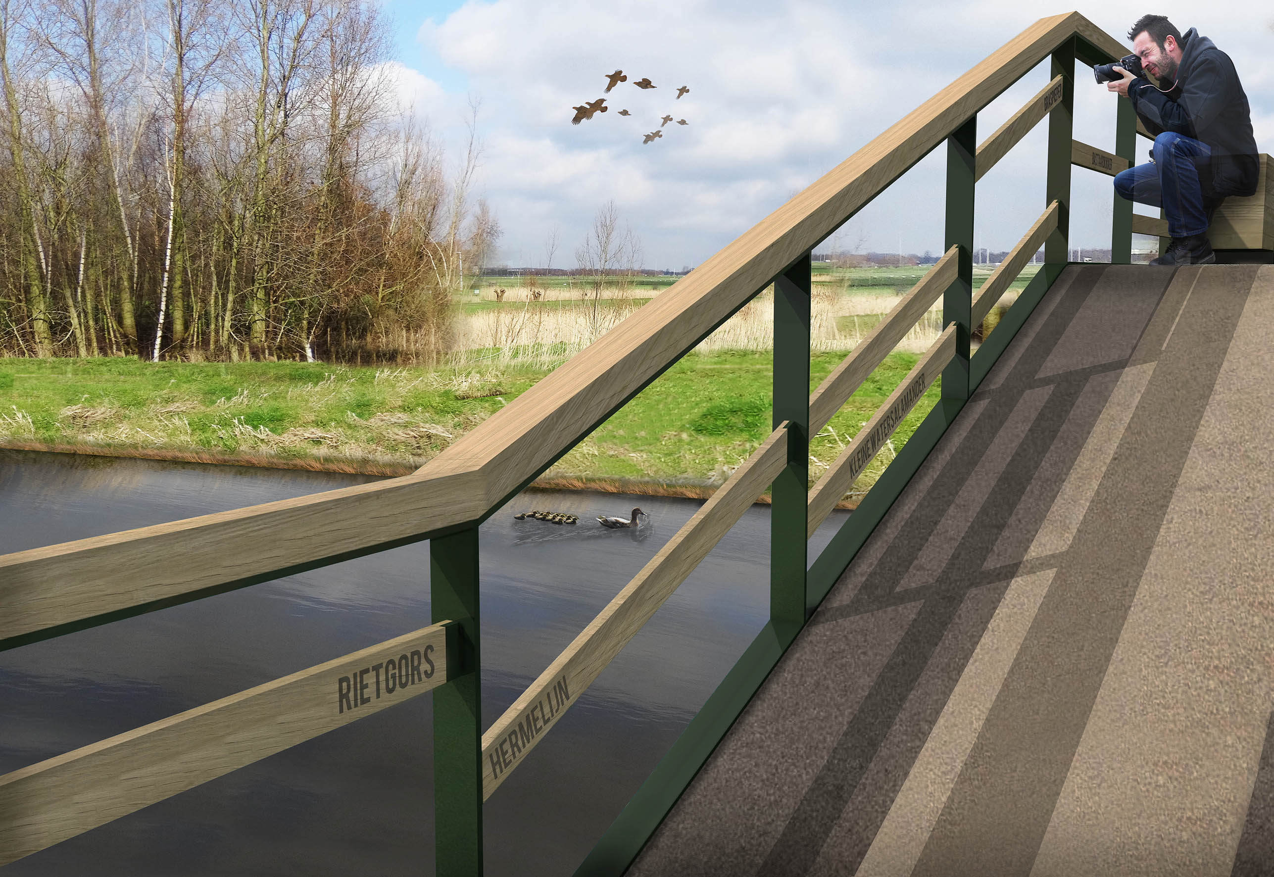 Ecopassage Schie krijgt voetgangersbrug en uitkijkpunt