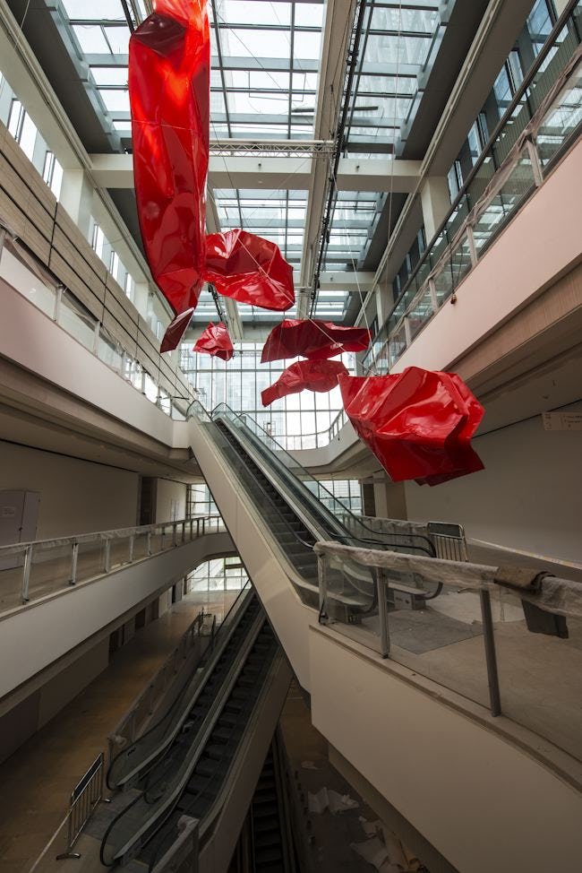 Beweging van wind vastgelegd in metaal