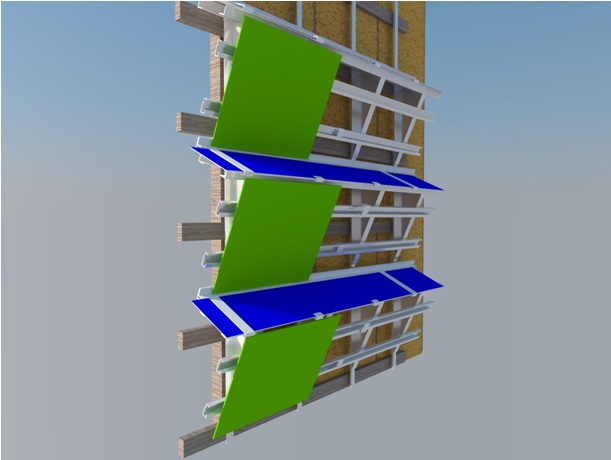 Energie uit Zigzag Solar gevel