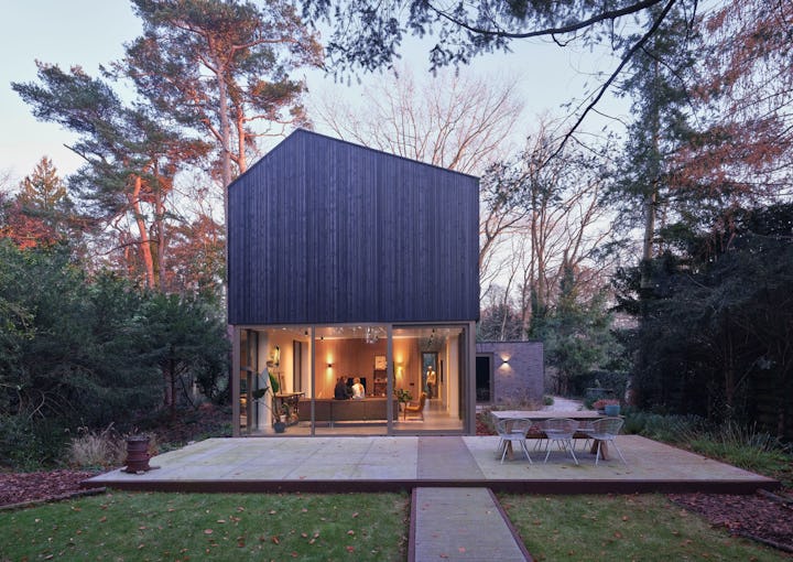 Het eerste huis van Frank Nederveen: opgeruimd boshuis ingepakt tussen ...