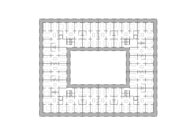 De plattegrond van Peris + Toral Arquitectes lijkt een abstract kunstwerk