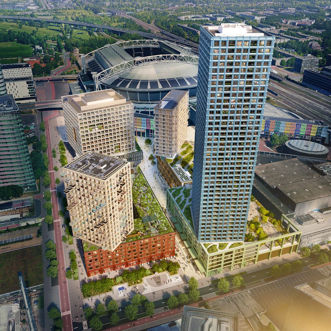 MVRDV masterplan met 'hoogste woontoren van Amsterdam' wordt ...